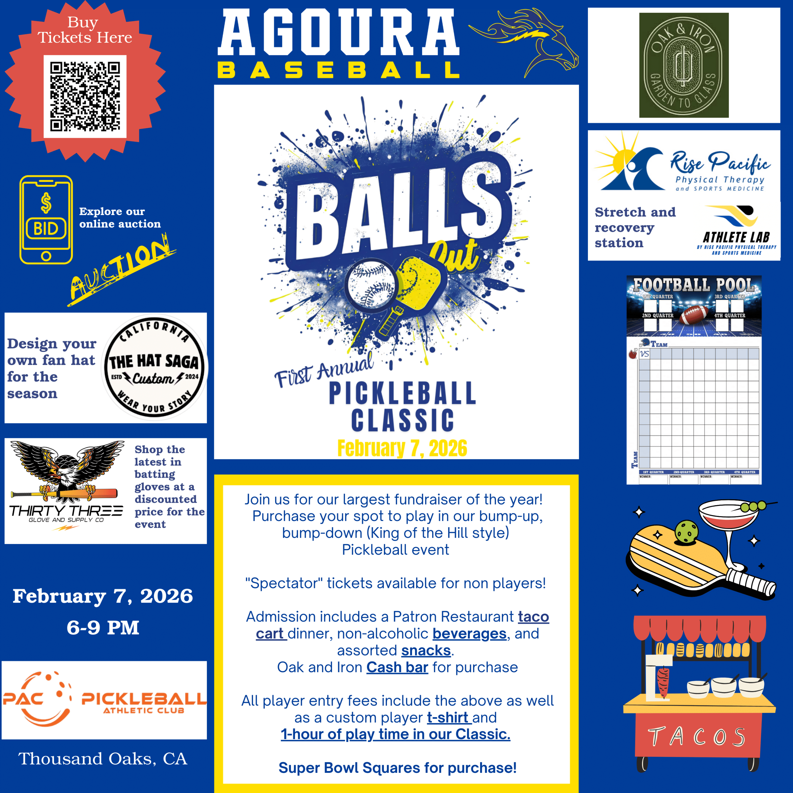 Agoura Baseball Foundation "Balls Out" Pickleball Classic